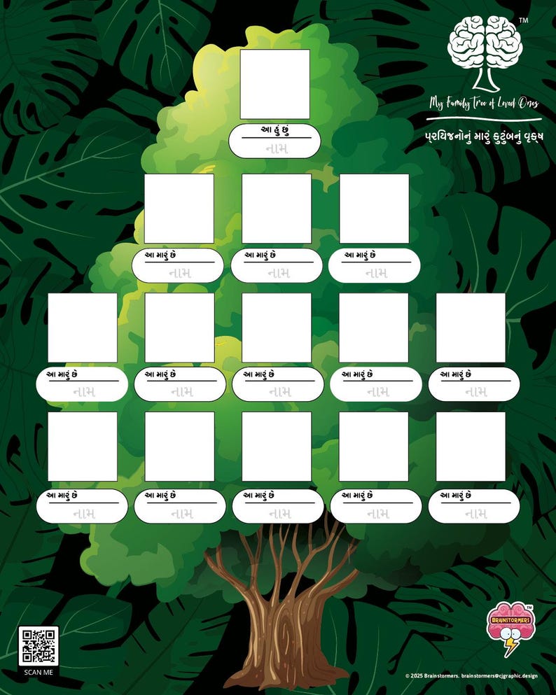 My Family Tree Wall Chart for Alzheimer's, Dementia and Other Brain ...