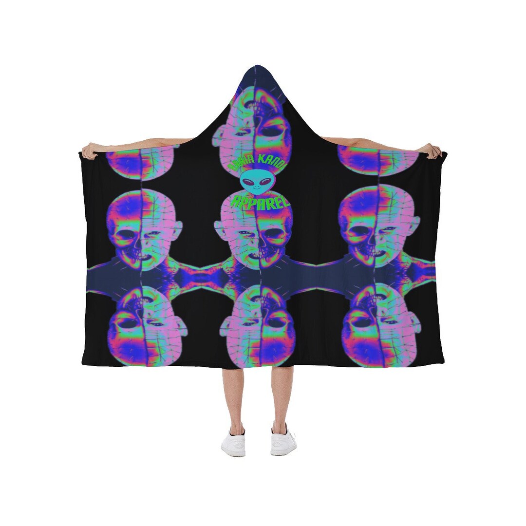 Horror Hoodie Pinhead Blanket Halloween Blanket Camping Blanket Goth ...