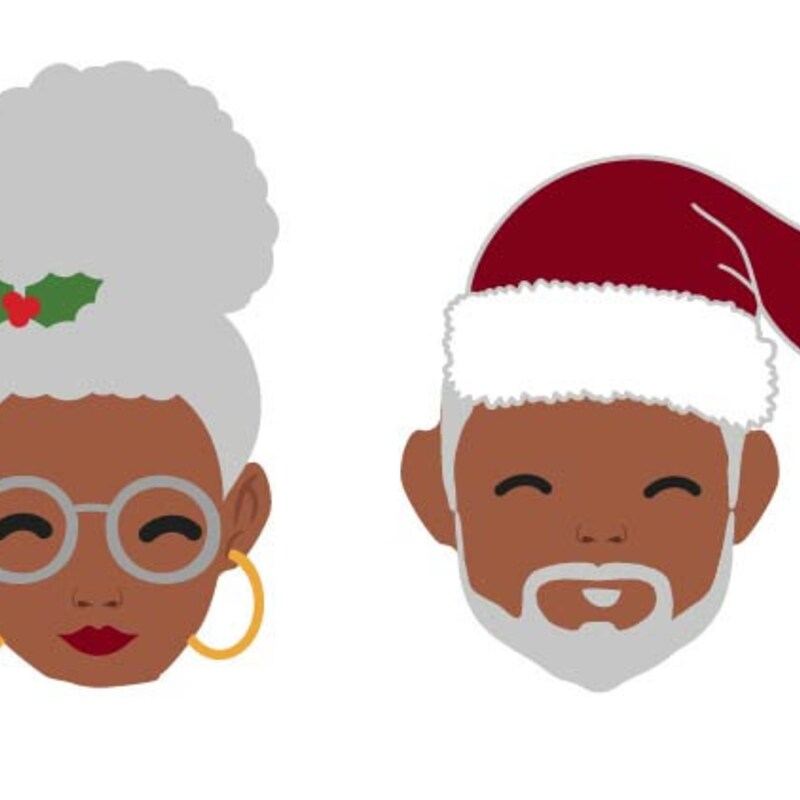 Mrs Claus Face - Etsy