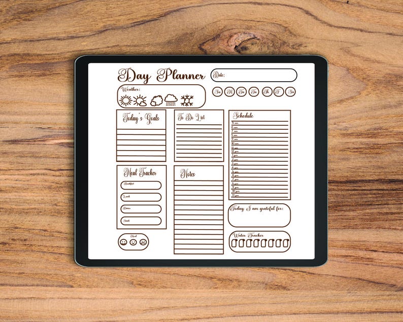 Daily to Do List Printable, Instant Download, Digital Planner, Day ...