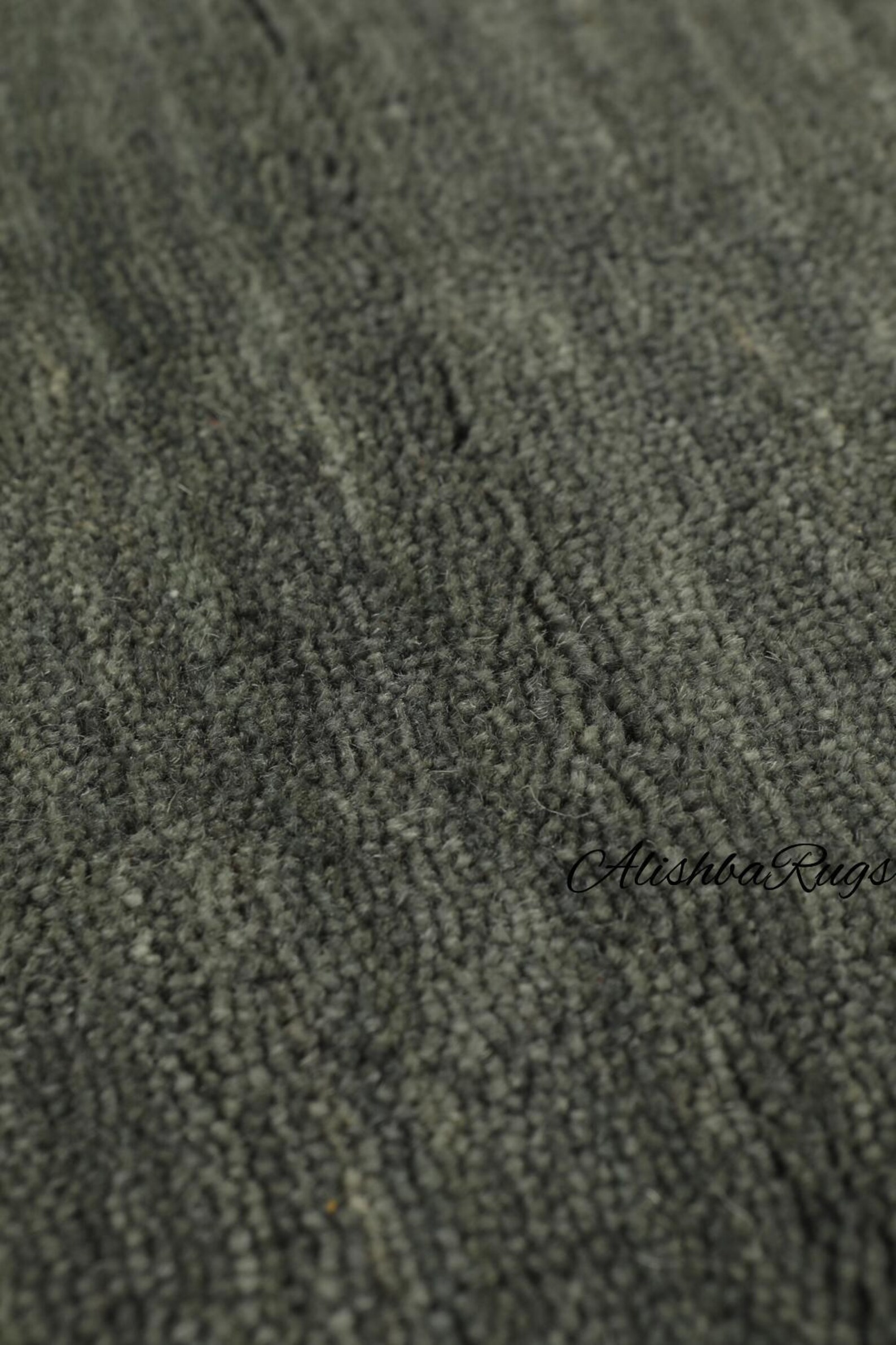 Dark Grey Wool Area Rug | Handwoven Custom Carpet | Modern Minimalist ...