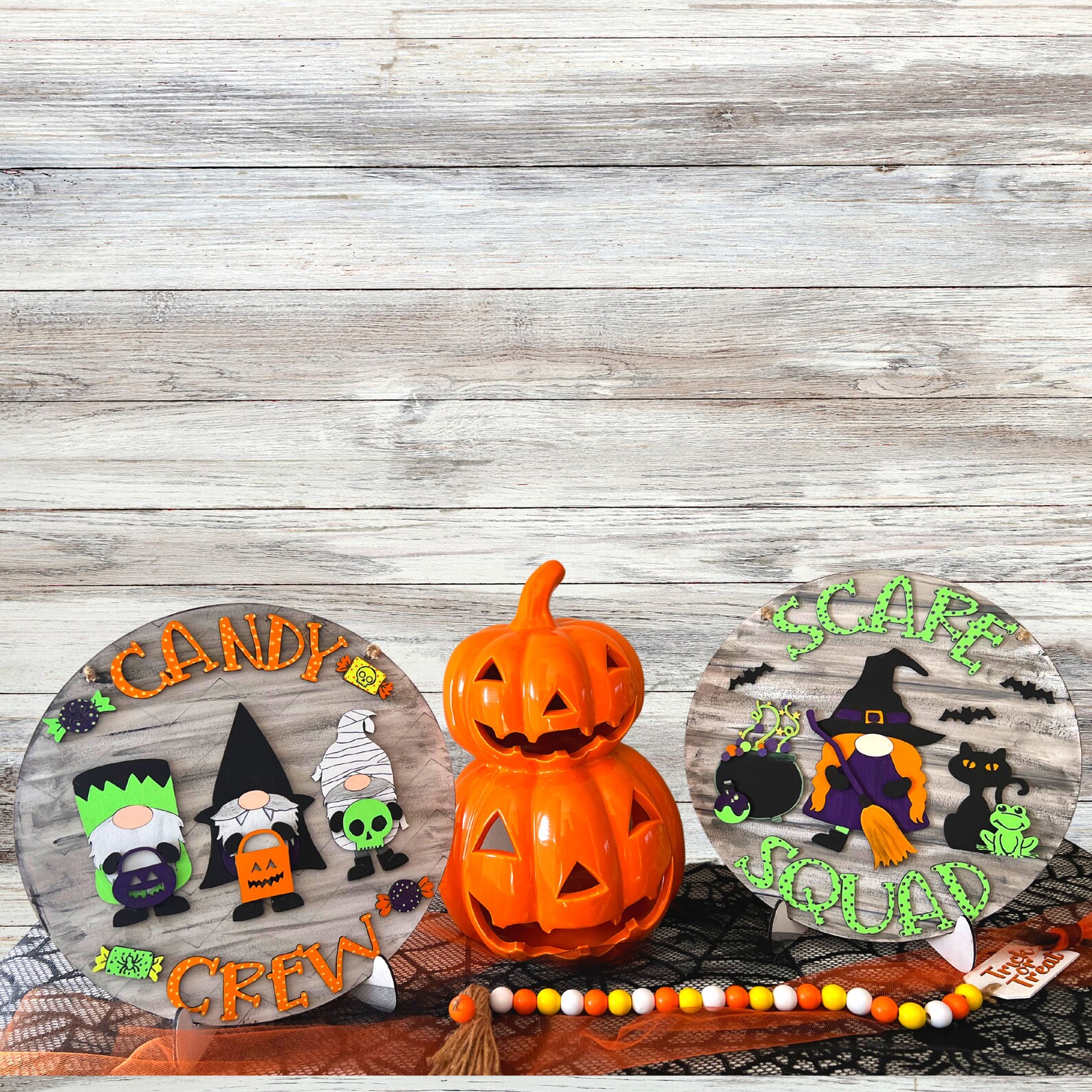 Halloween Gnomes 10" Candy Crew Round Sign - Etsy