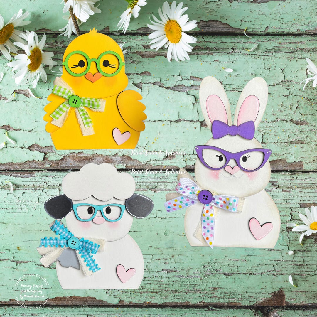 3D Easter Pals, Bunny, Chick, Lamb Shelf Sitters, Easter Shelf Sitter ...