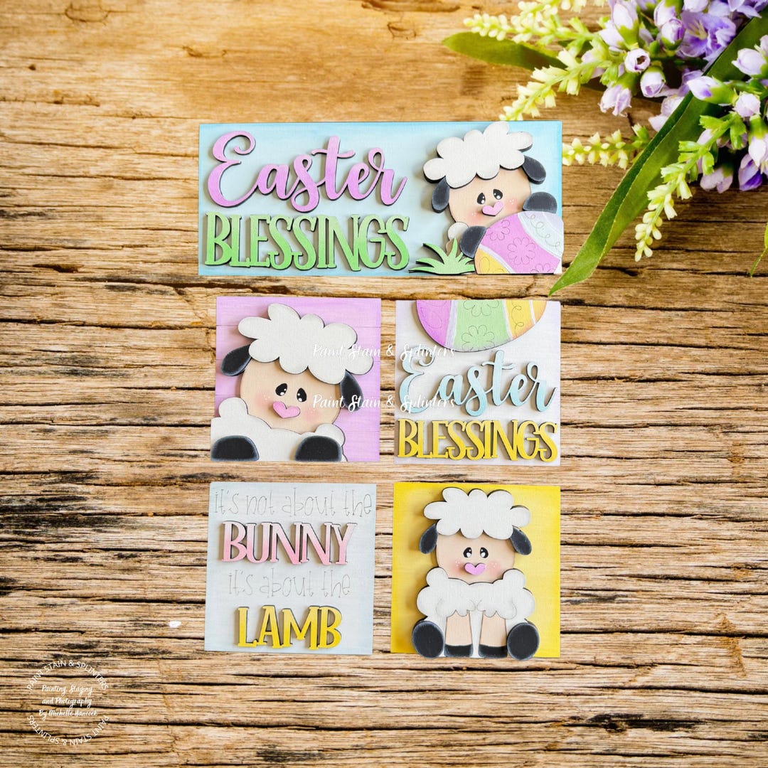3D Easter Blessings Ladder Tiles, Easter Decor, Interchangeable Decor ...