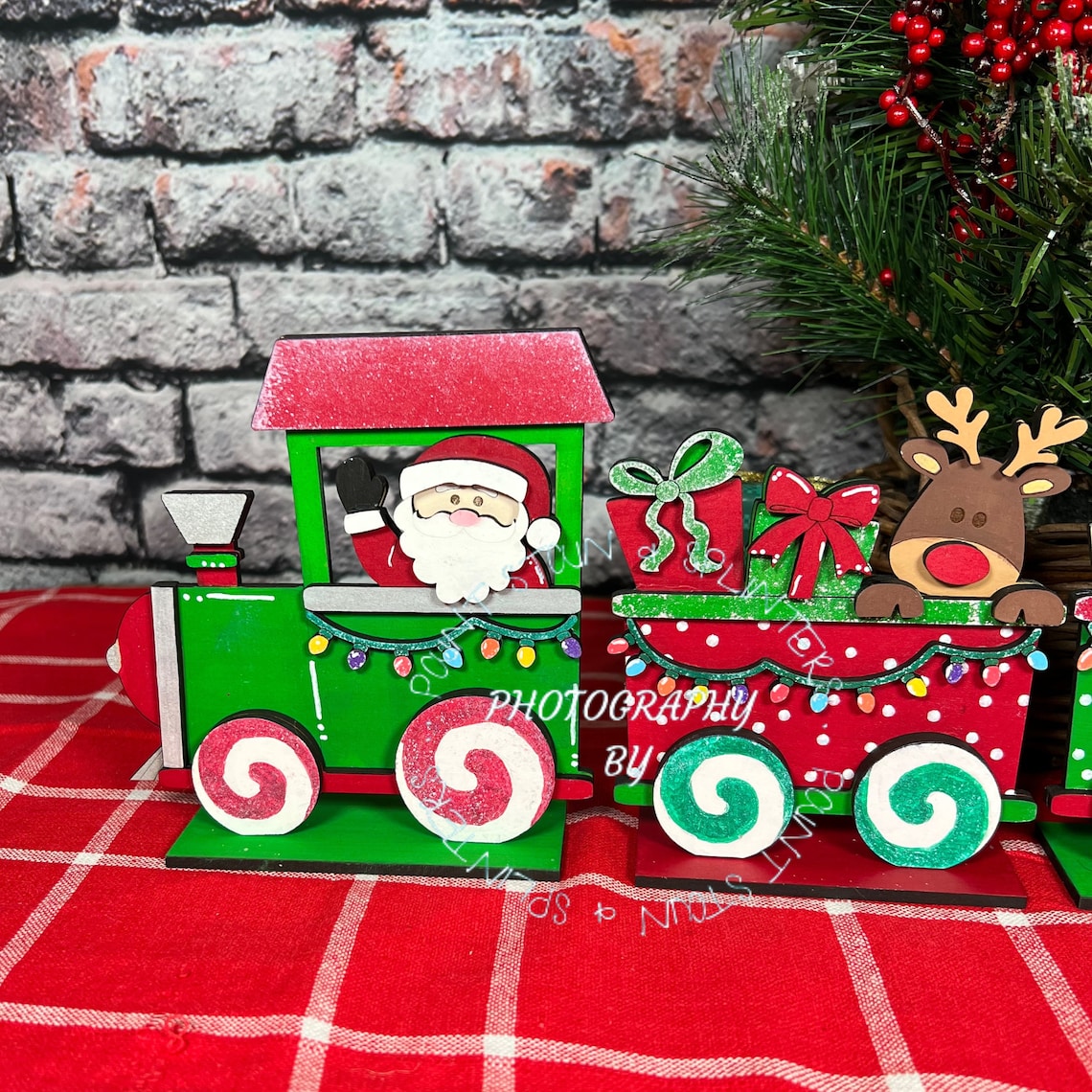 Santa Train, Holiday Train, Christmas Train, Santa Christmas Decor ...