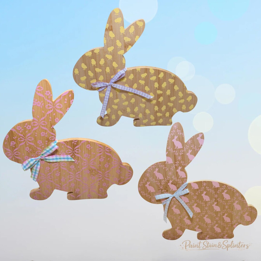 Easter Bunny Bamboo Board | Spring Serving Board | Food Safe Kitchen ...