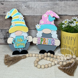 Whimsical 3D Gnome Boy Girl Base Set and Interchangeable Seasonal Add ...