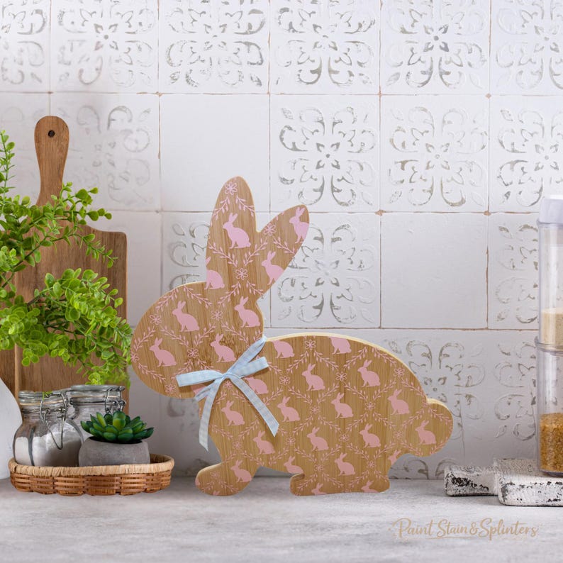 Easter Bunny Bamboo Board | Spring Serving Board | Food Safe Kitchen ...