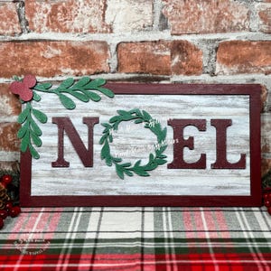 3 Piece Noel Sign Set, 3D Painted Christmas Noel Sign, Noel Ornament ...