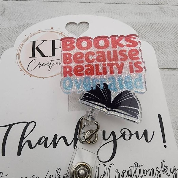 Book Badge Reel - Etsy