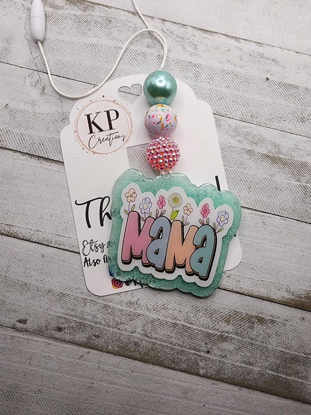 Floral Car Accessory/floral Mama/mama Floral Design Vent Clip/cute Mama ...