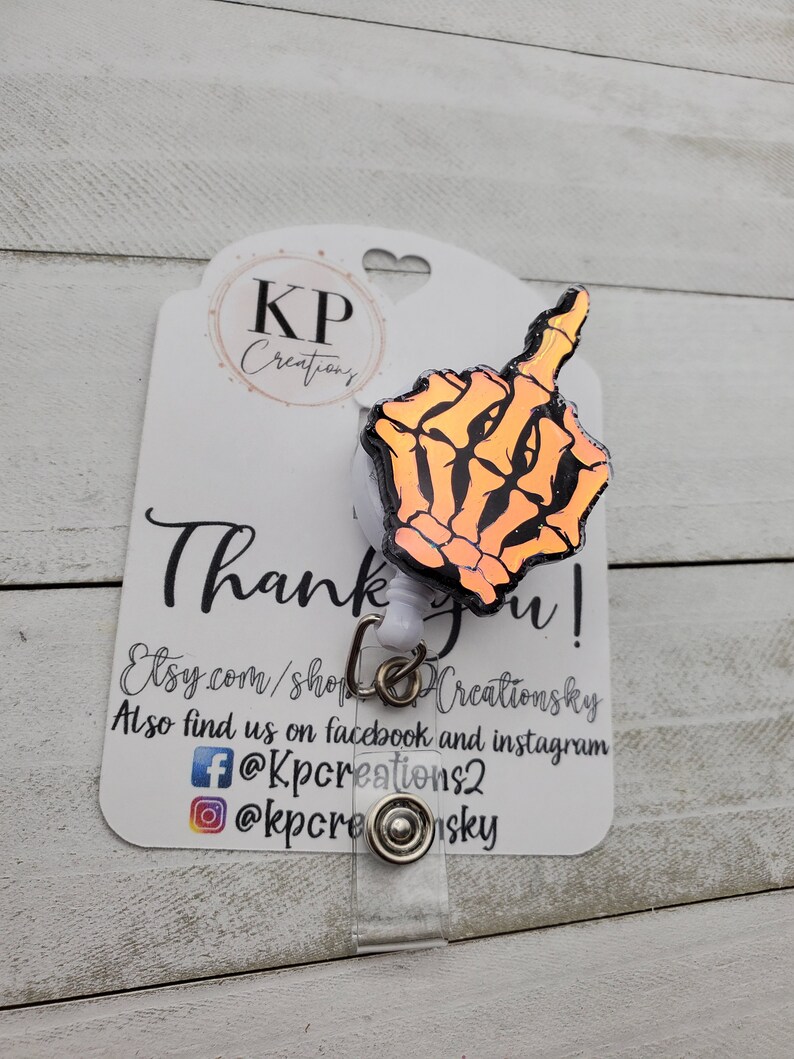 X-ray Skeleton Middle Finger Badge Reel/halloween Badge - Etsy UK