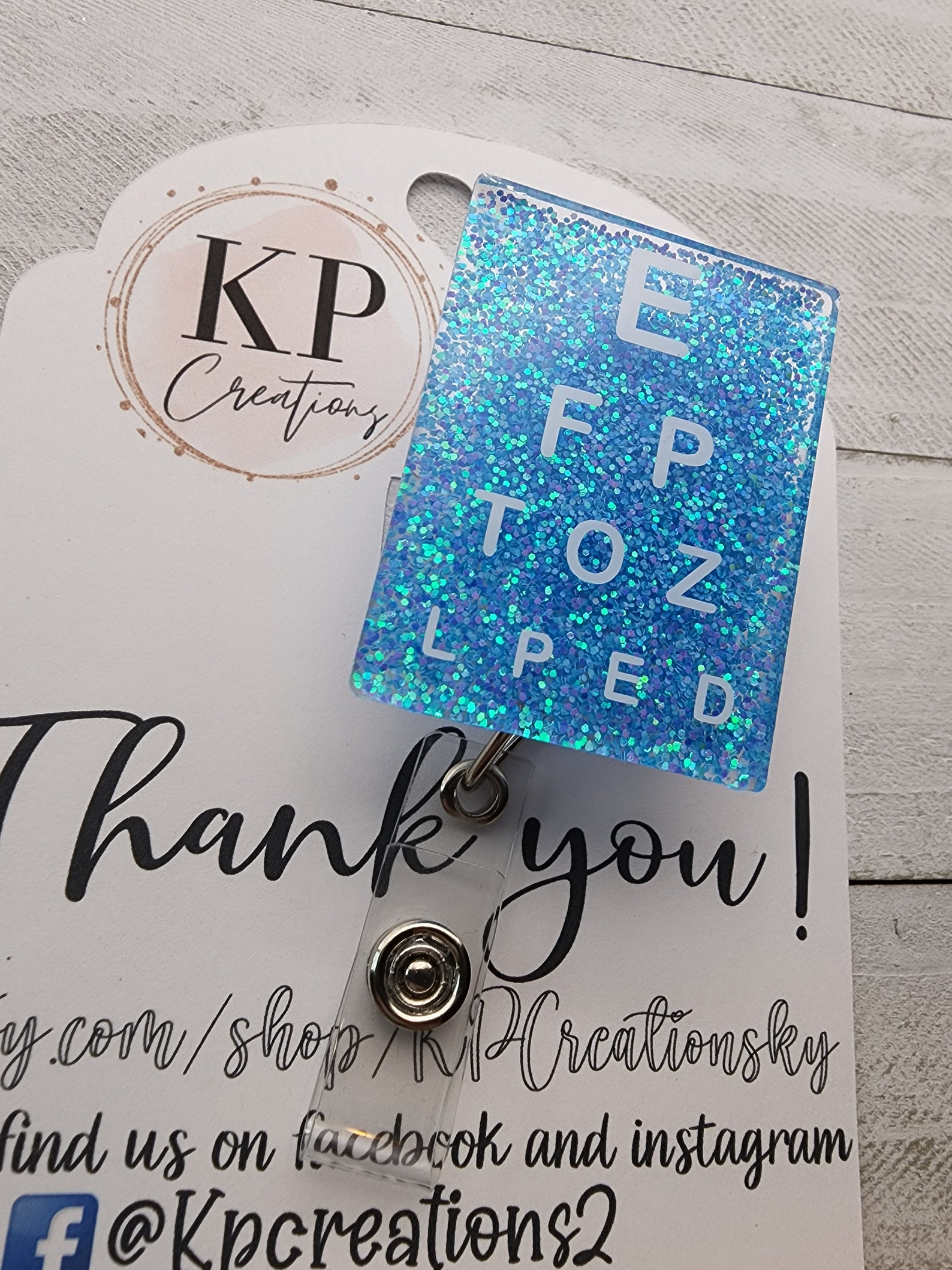 Eye Chart Badge Reel/optometrist Badge Reel/retractable Badge - Etsy