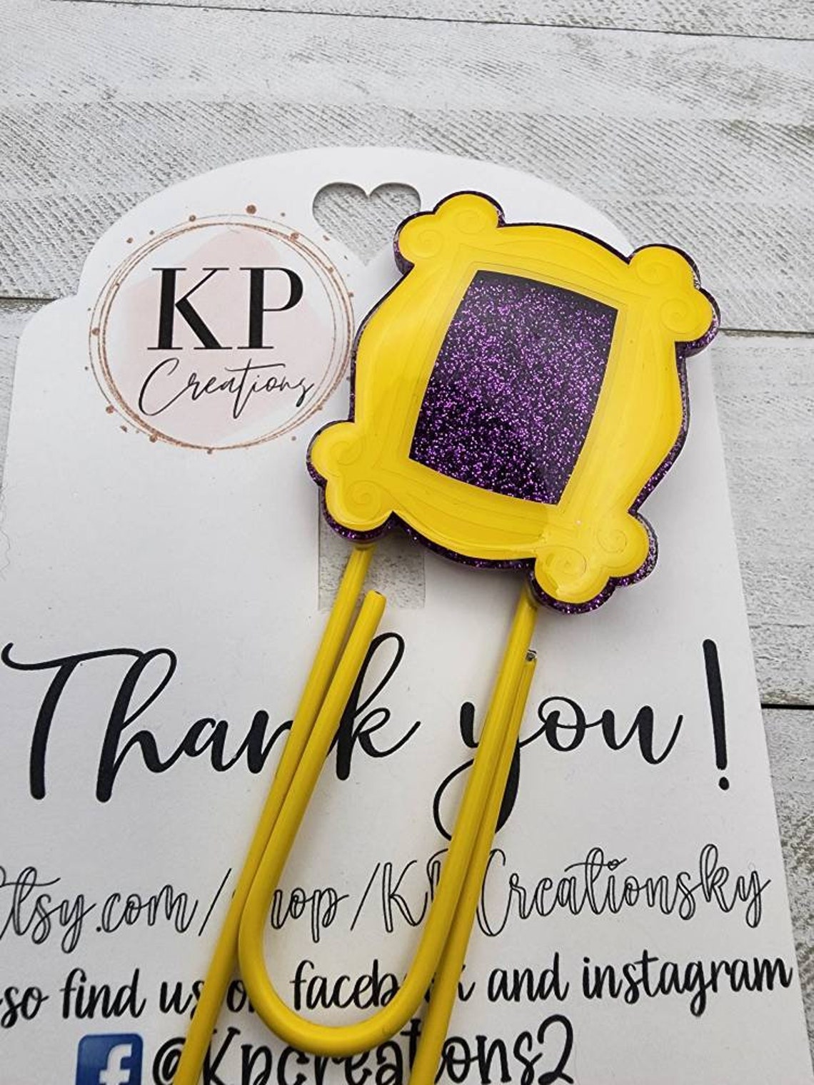 Frame Jumbo Paper Clip/cute Bookmark/glittered Paper Clip Bookmark - Etsy