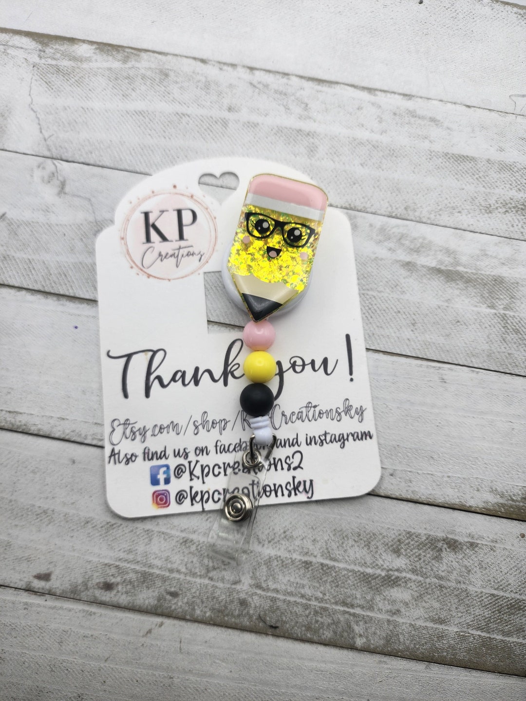 Pencil Badge Reel/interchangeable Badge Reel/teacher Appreciation ...