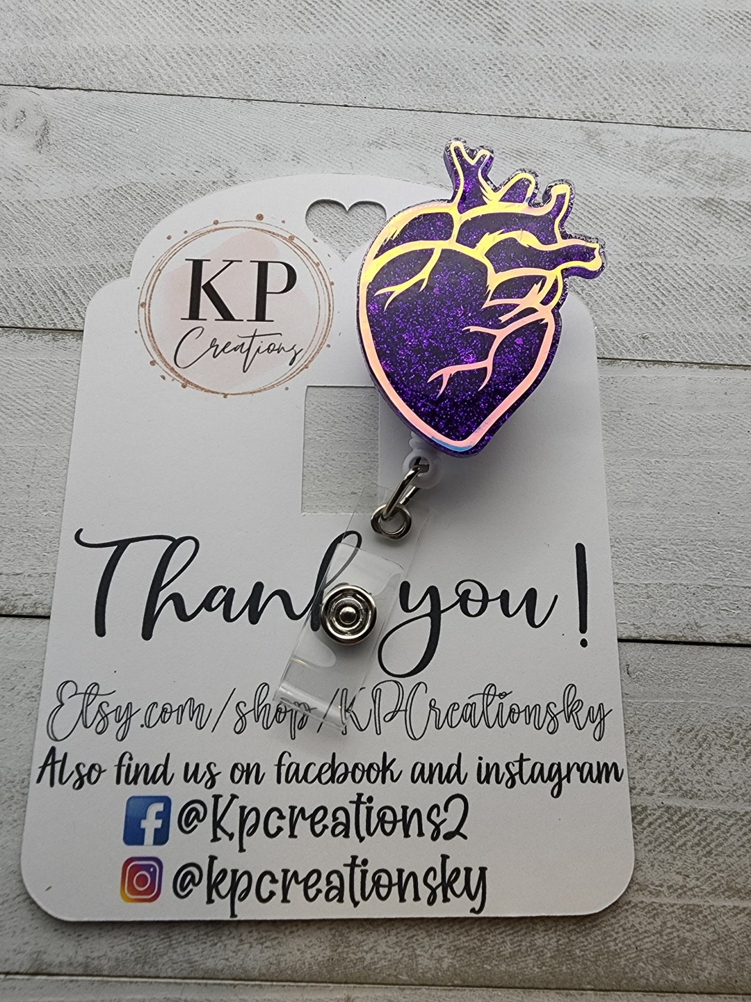 Heart Badge Reel/anatomical Heart Interchangeable Reel/anatomy Badge ...