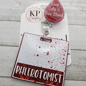 Blood Splatter Badge Buddy - Etsy