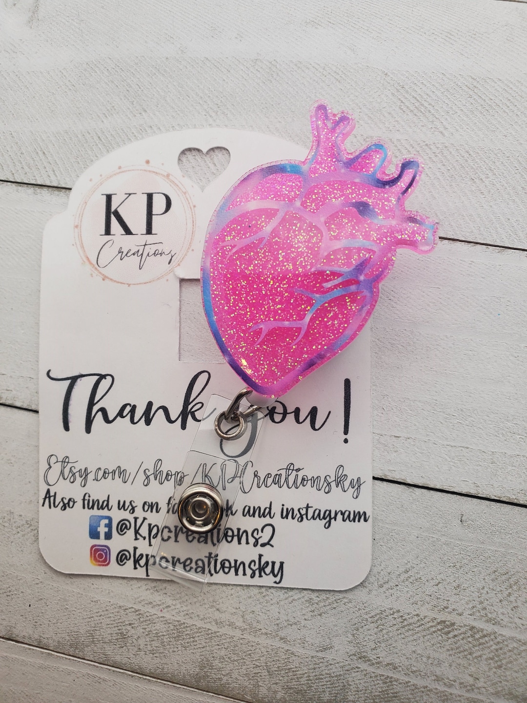 Heart Badge Reel/anatomical Heart Interchangeable Reel/anatomy Badge ...