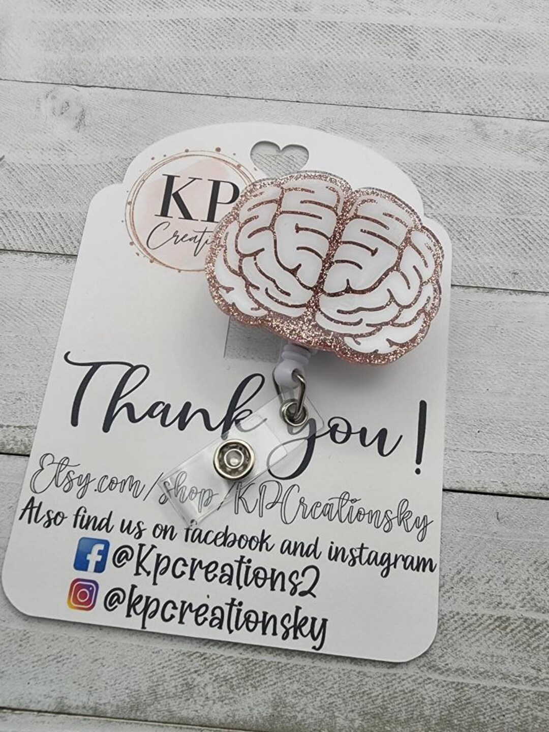 Brain Badge Reel/interchangeable ID Badge Holder/leopard Print Brain ...