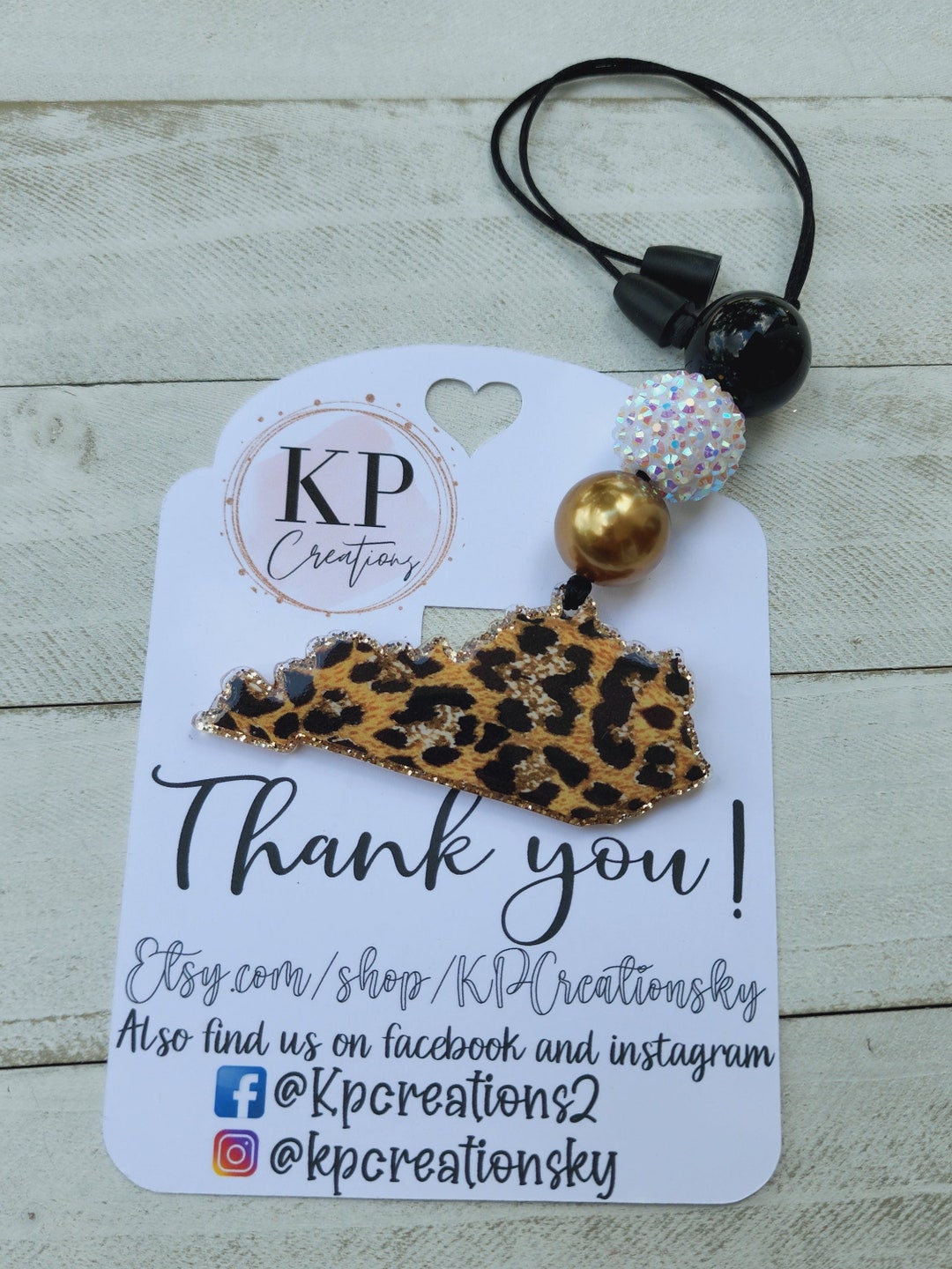 Kentucky Keychain: Leopard Print KY Car Charm/vent Clip - Etsy