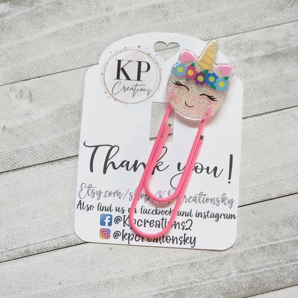 Paperclip Bookmark - Etsy