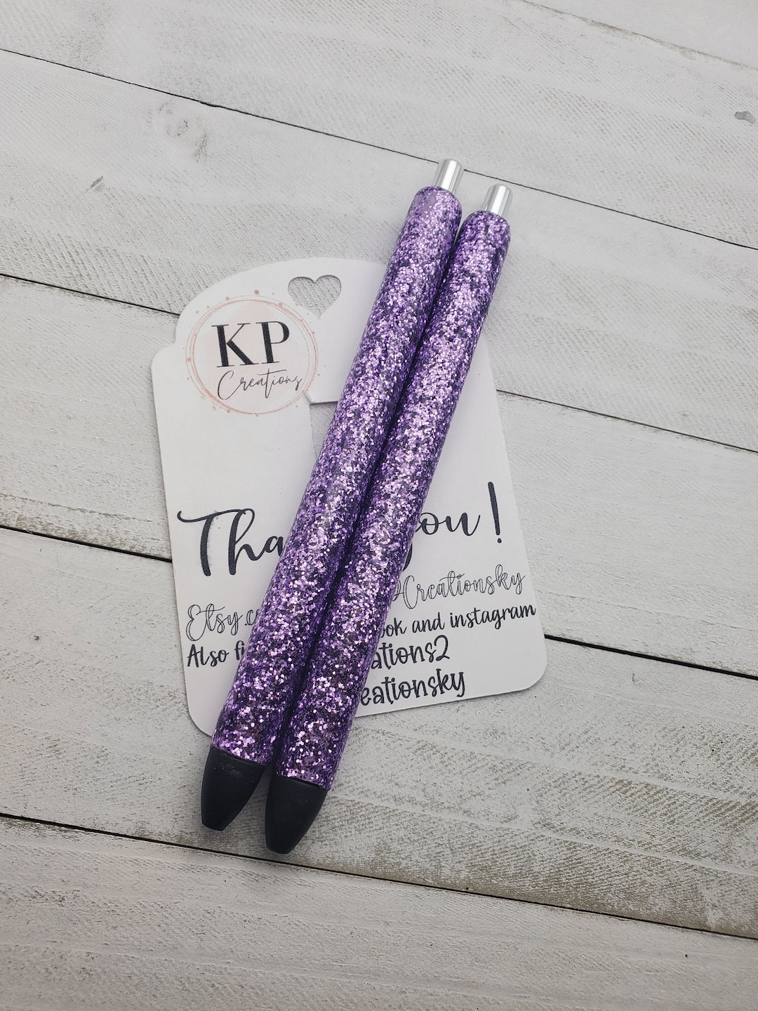 Purple Glittered Pen/customizable Glittered Pen/refillable Gel Pen - Etsy