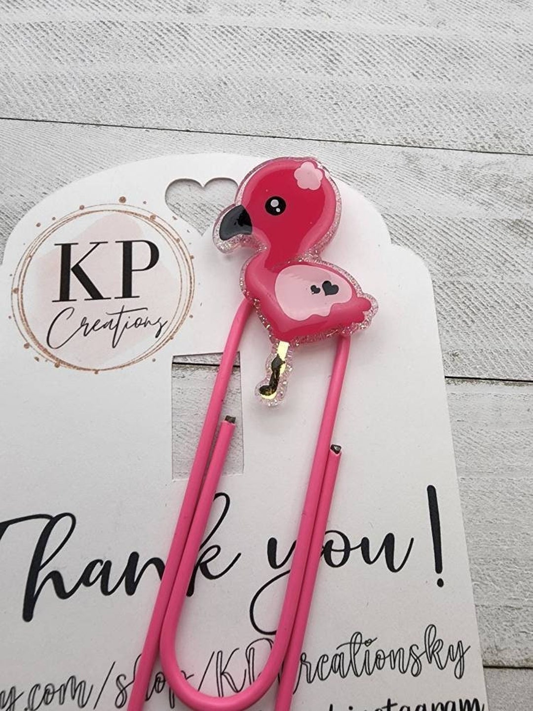 Flamingo Jumbo Paper Clip/flamingo Bookmark/girly Cute Flamingo Paper ...