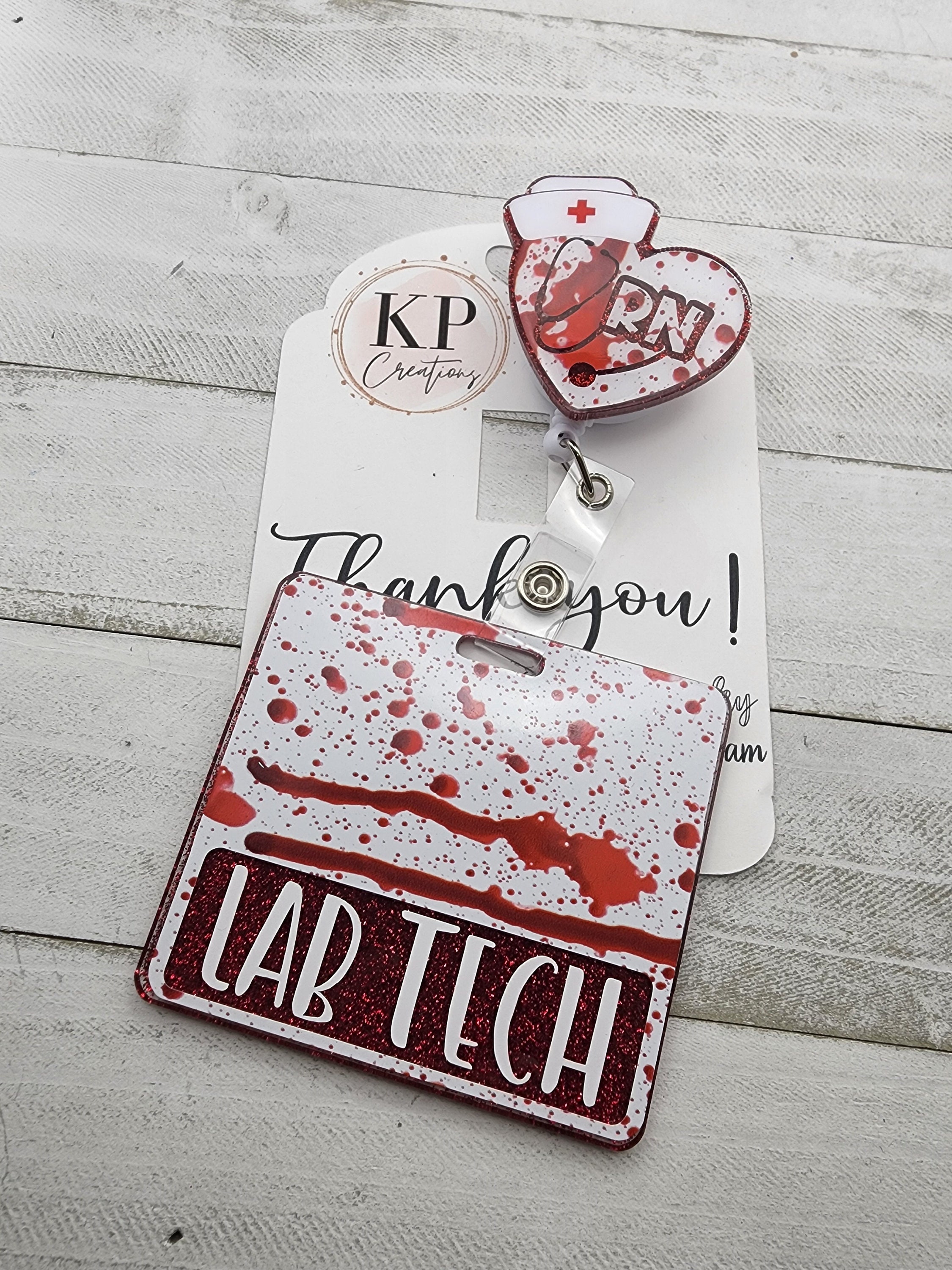 Blood Splatter Badge Buddy - Etsy