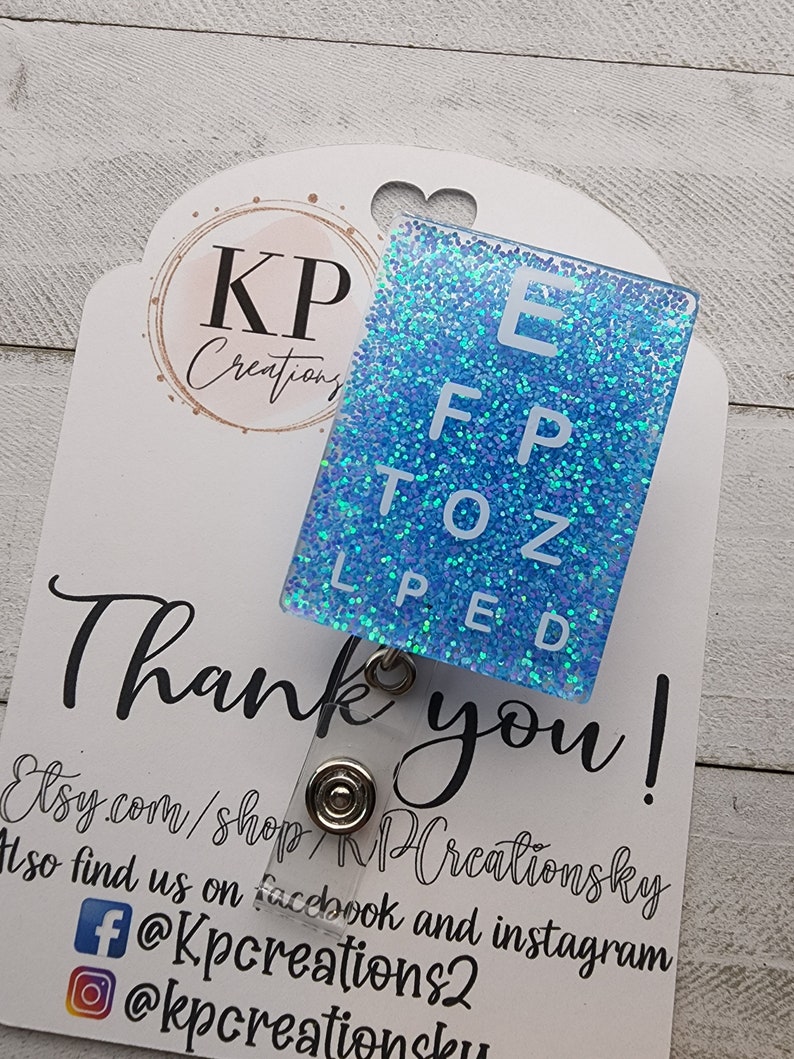 Eye Chart Badge Reel/optometrist Badge Reel/retractable Badge - Etsy