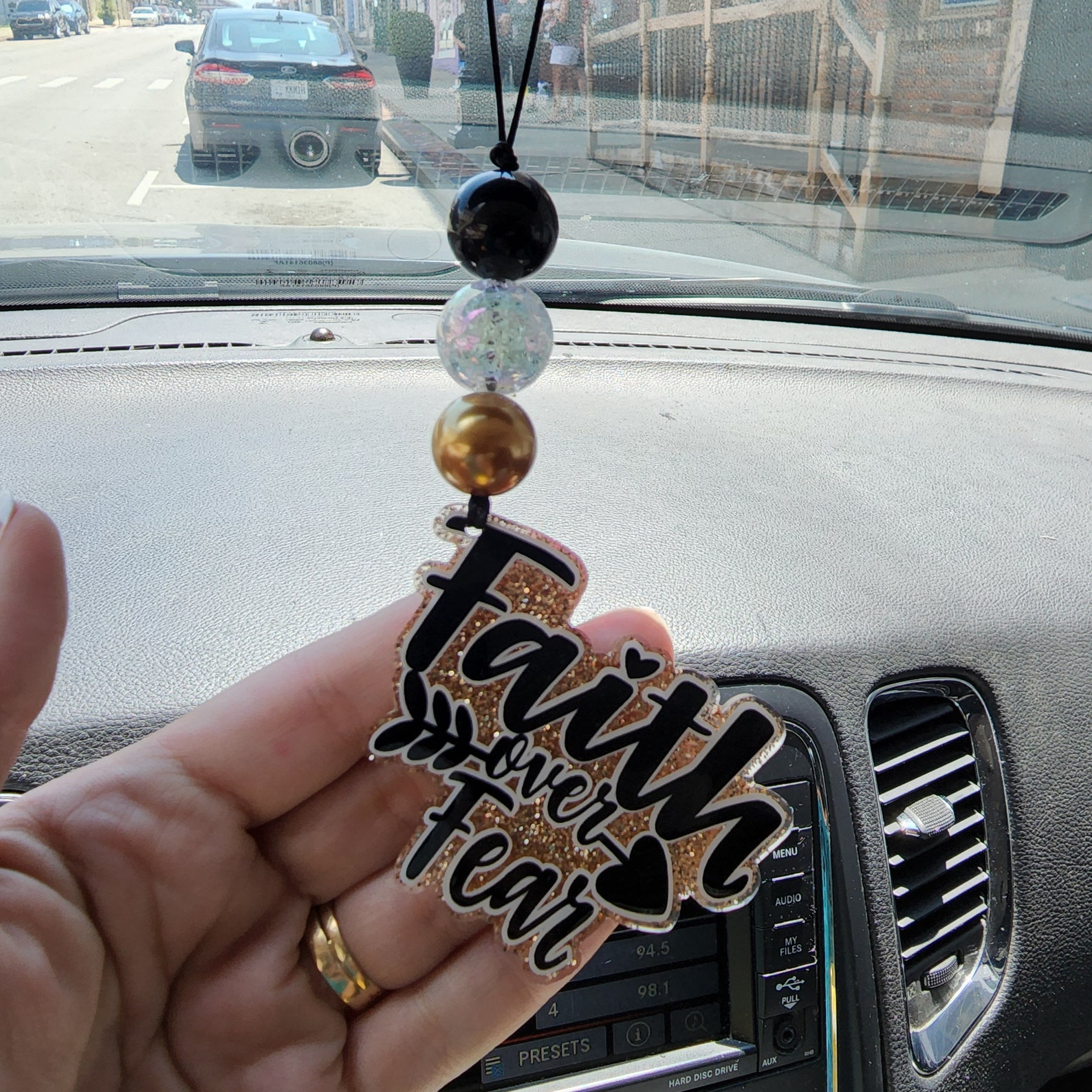 Faith Over Fear Keychain/spiritual Car Charm/inspirational Vent Clip ...