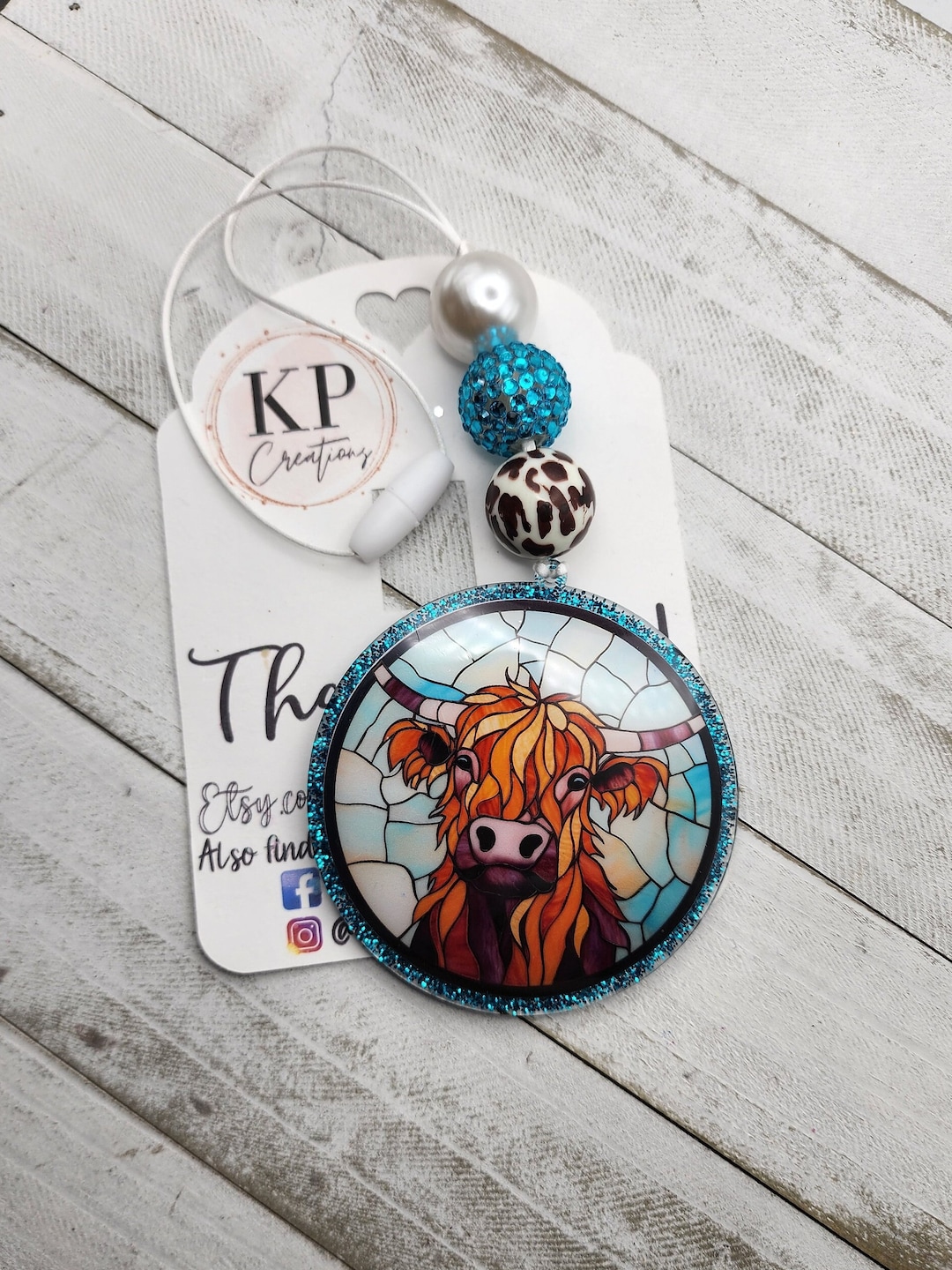 Highland Cow Keychain/highland Cow Car Charm/cow Vent Clip/cow - Etsy