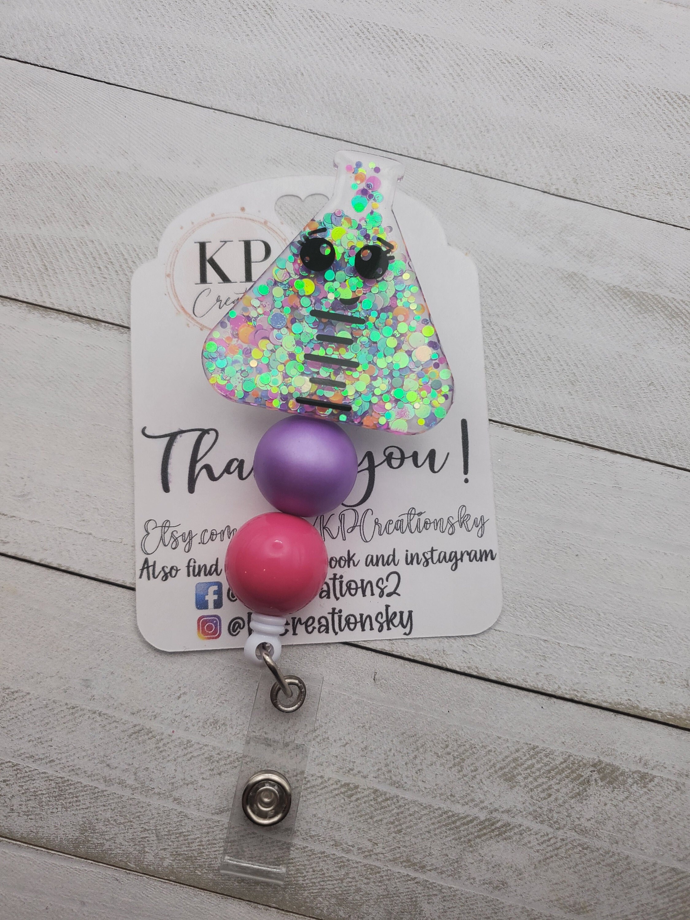 Beaker Badge Reel/lab Life Badge Reel/lab Tech Badge Reel/scientist ...