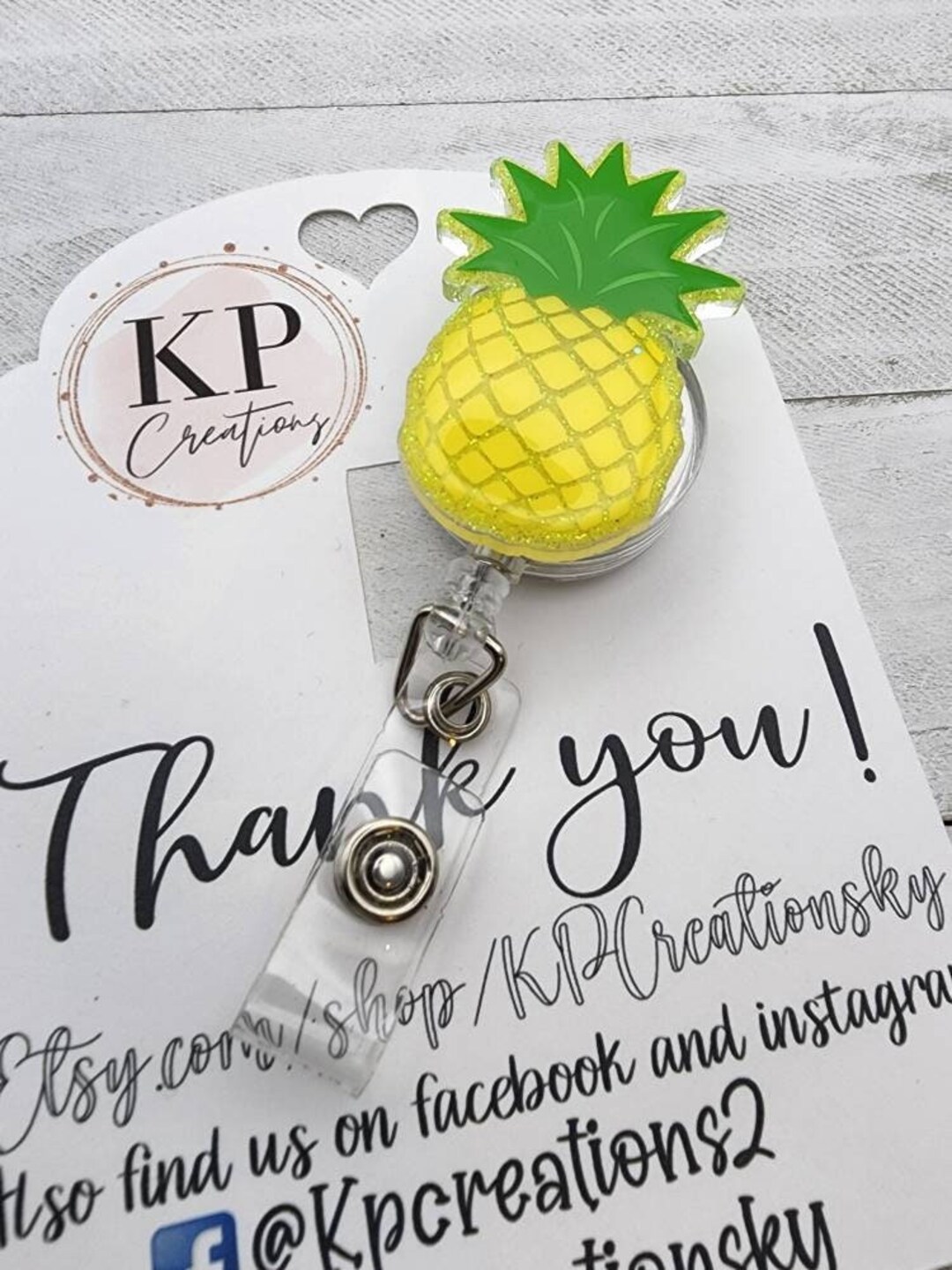 Pineapple Badge Reel/pineapple Retractable Badge Reel/cute Food Badge ...