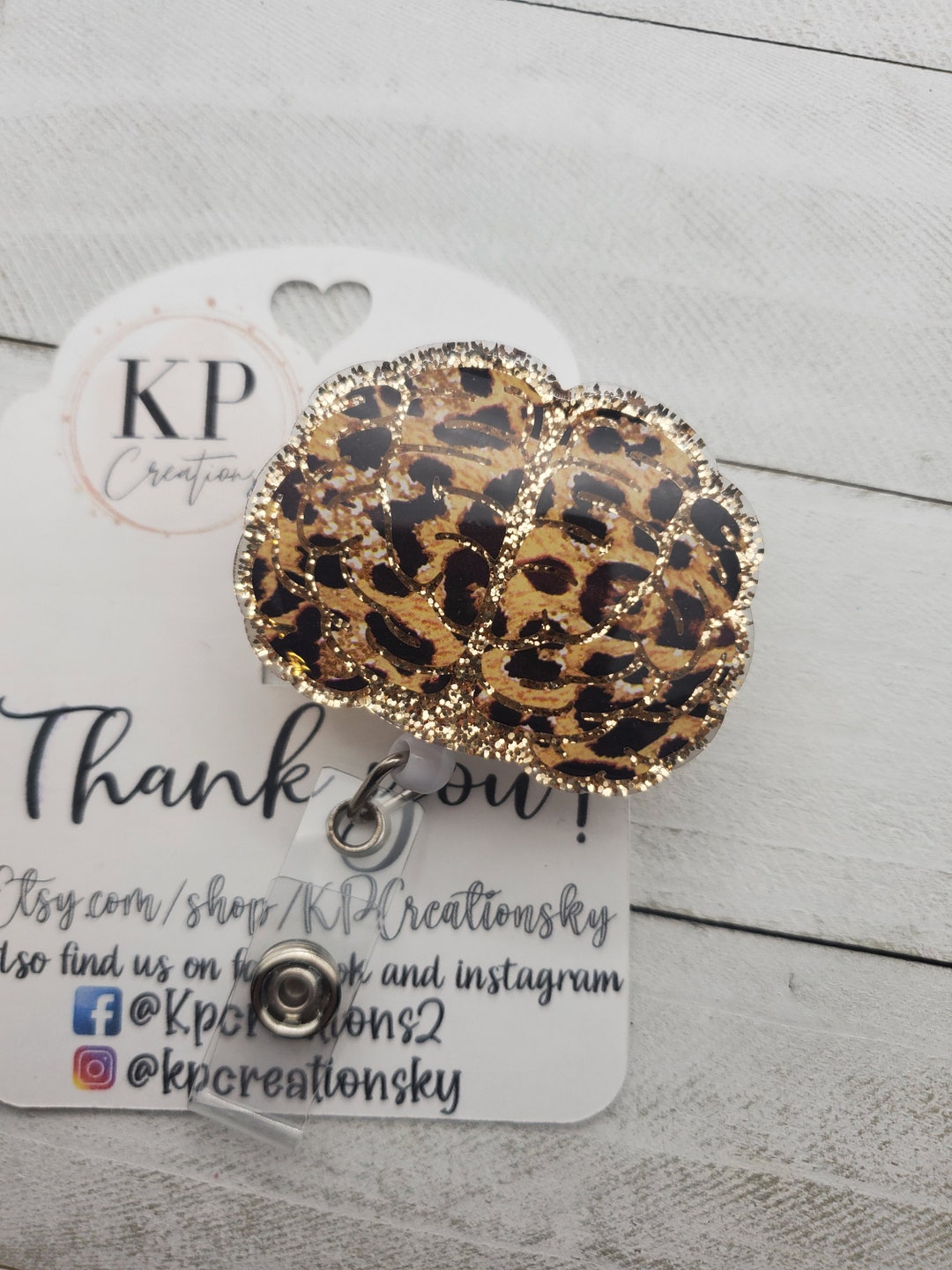 Leopard Print Brain Badge Reel: Glittered Neuro Nurse ID Holder - Etsy