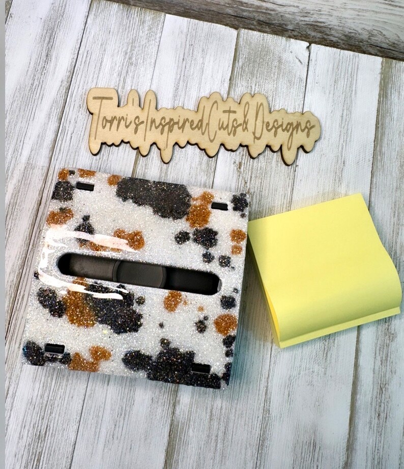 Cow Print Post-it Note Dispenser - Etsy