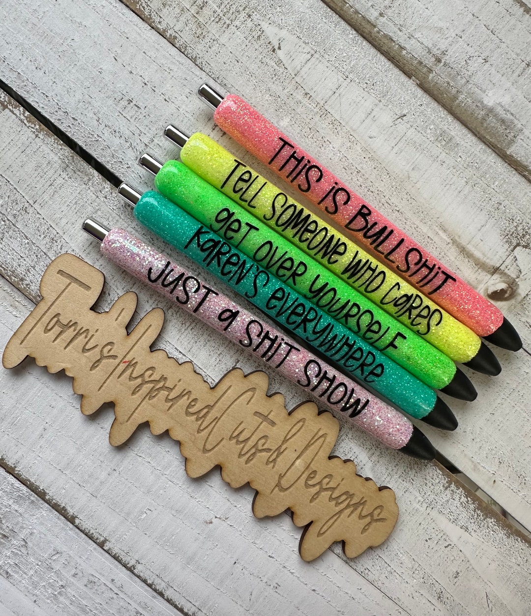 5 Piece Sarcastic Pen Set - Etsy