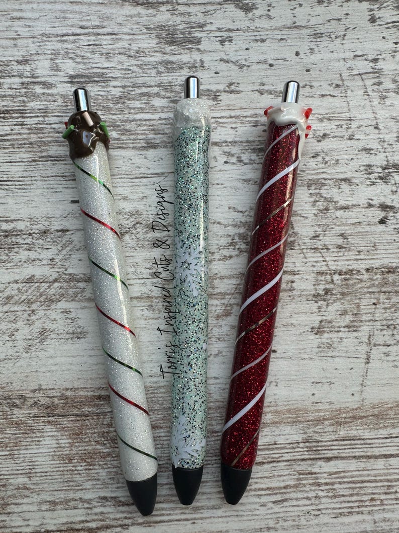3 Piece Christmas Pen Set - Etsy