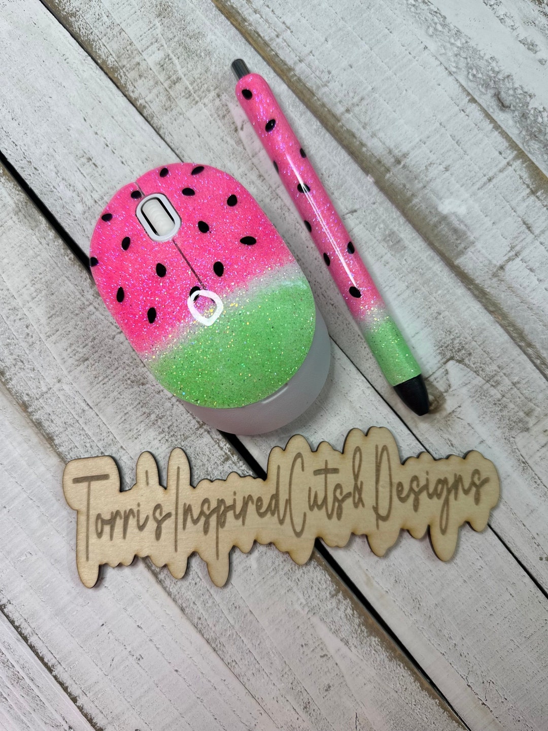 Matching Watermelon Mouse & Pen Set - Etsy