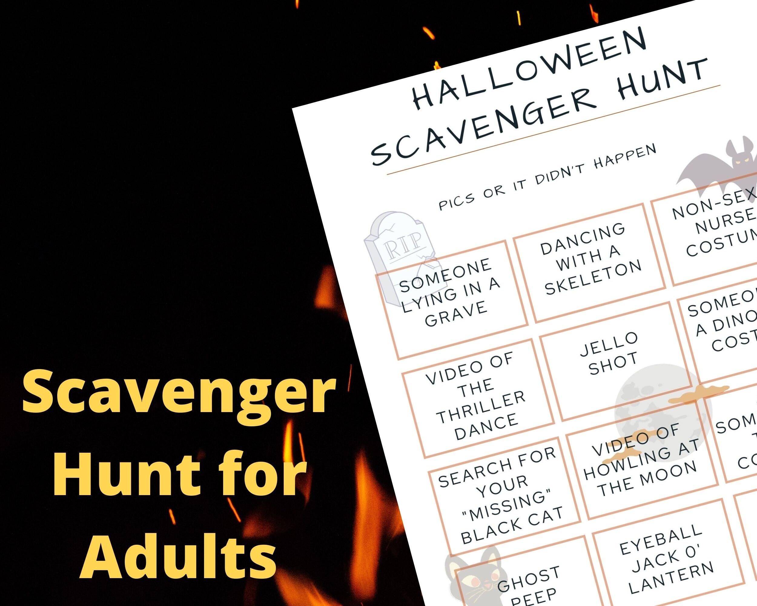 Halloween Adult Scavenger Hunt Photo Challenge Printable - Etsy