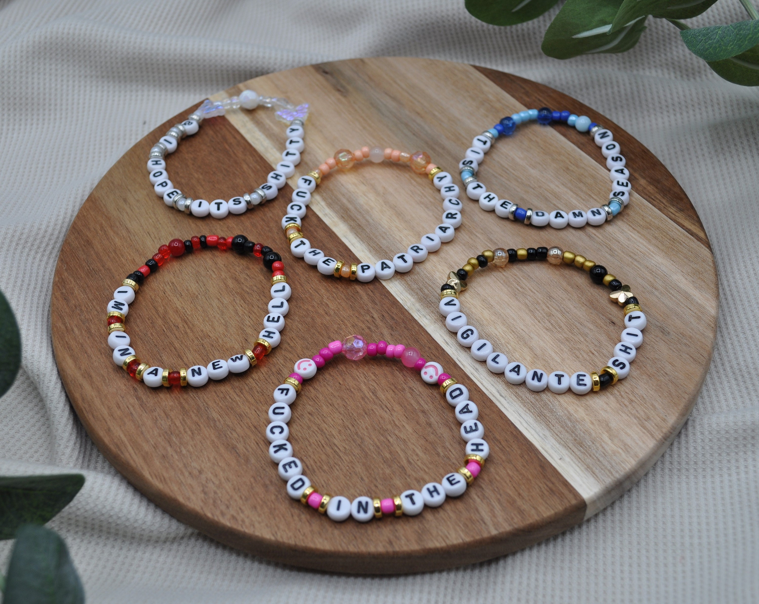 Curse Word Friendship Bracelets/eras Tour Bracelets/the Tortured Poets ...