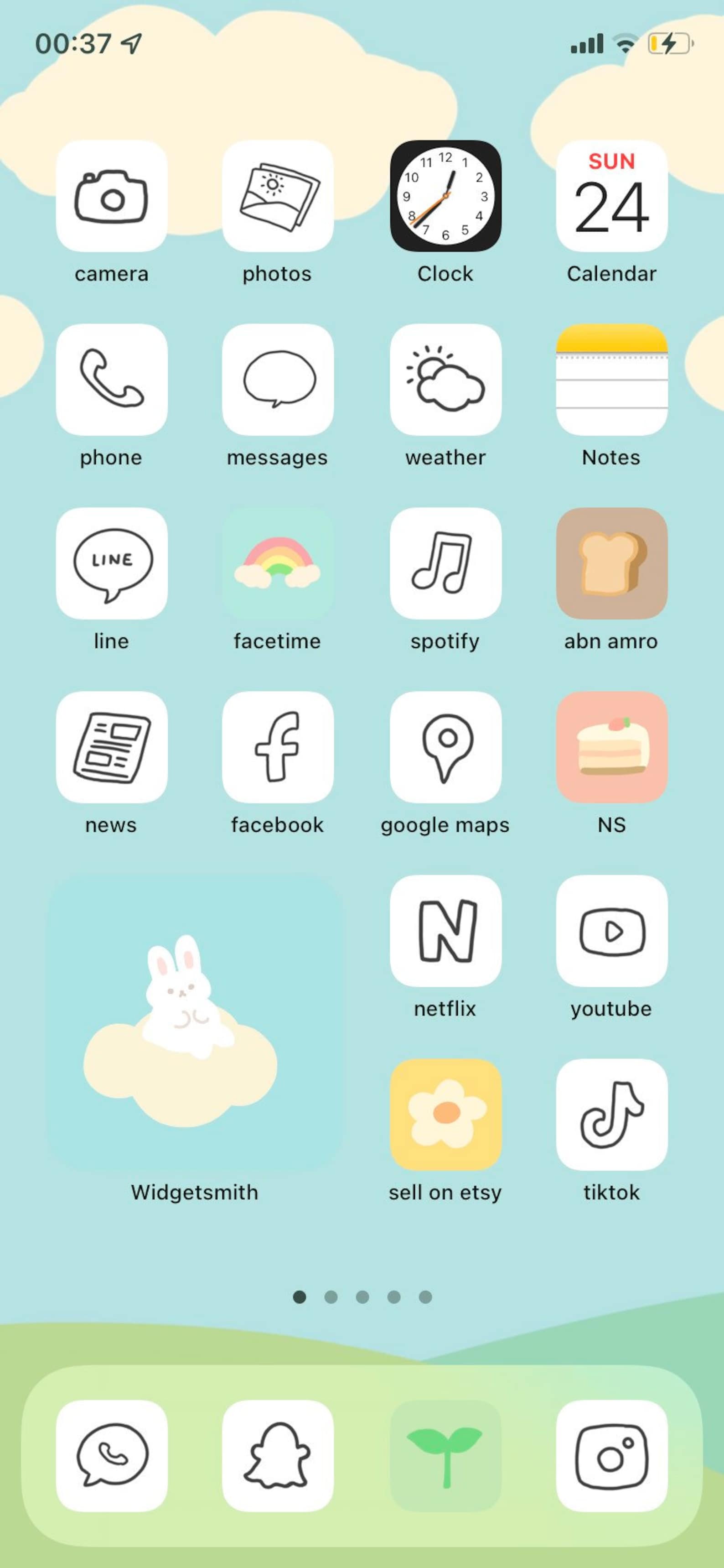 Cute Hand Drawn Ios & Android App Icons Home Screen Set - Etsy