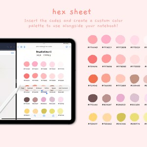 Cute Pink Digital Notebook | Hyperlinked Goodnotes5 Template | Study ...