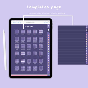 Cute Dark Mode Digital Notebook Hyperlinked Goodnotes5 | Etsy