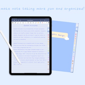 Cute Blue Digital Notebook Hyperlinked Goodnotes5 Notebook - Etsy