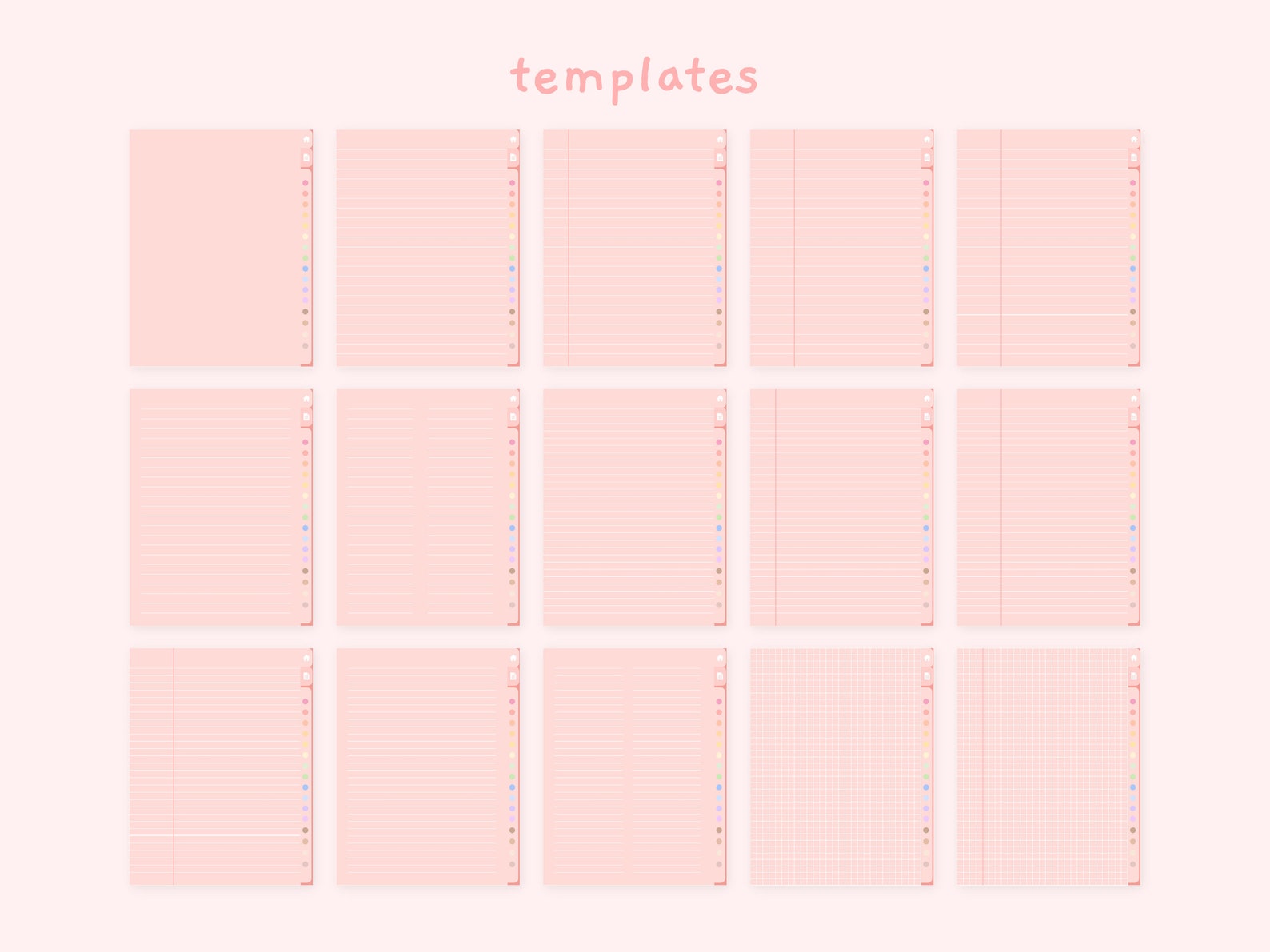 Cute Pink Digital Notebook Hyperlinked Goodnotes5 Notebook - Etsy