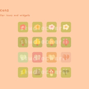 Cozy Autumn Hand Drawn Ios and Android App Icon Set | Home Screen Theme ...