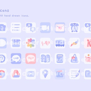 Winter Hand Drawn Ios and Android App Icon Set Home Screen Theme Widget ...