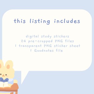 Cute Digital Study Stickers for Digital Journaling & Planning School ...