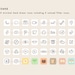 Cute Hand Drawn Ios & Android App Icons Home Screen Set Widget ...