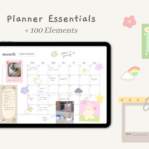 Digital Planner Essentials With + 100 Elements | Kawaii & Cute ...